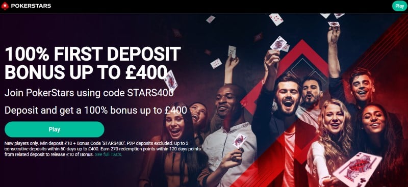PokerStars Bonus Code - Get a £400 welcome bonus when you join