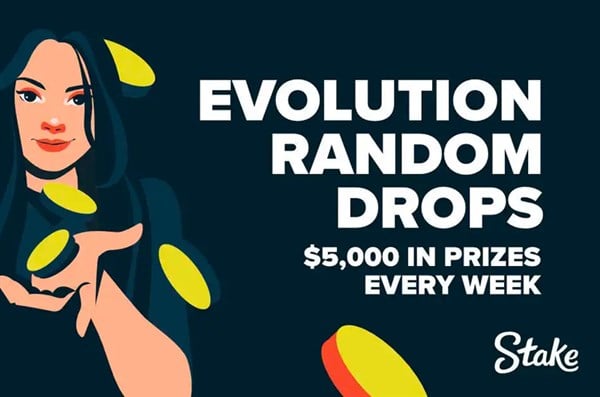 $5k Evolution Random Drops at Stake.com - Win prizes every week