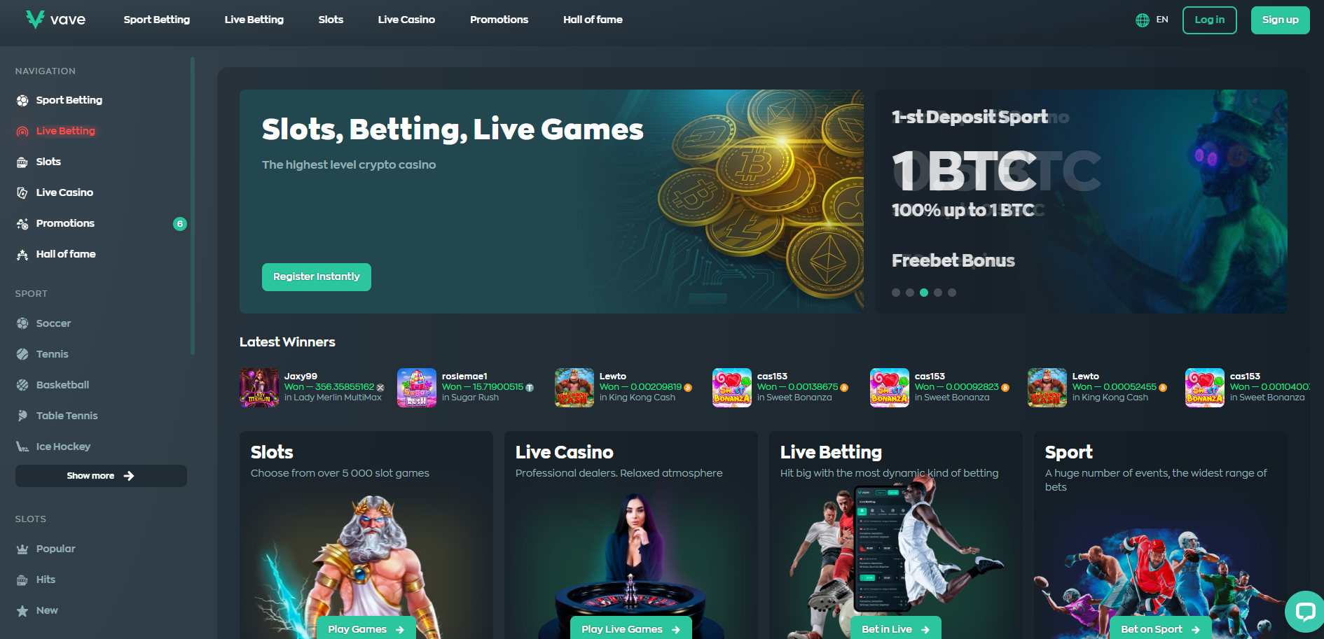 Vave promo code NEWBONUS - How to get 1 BTC bonus