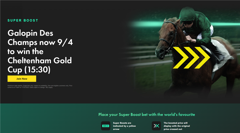 bet365 Super Boost | 9/4 on Galopin Des Champs to win the Gold Cup