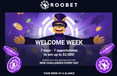 Roobet Casino Launches New Welcome Week - Win Big with Daily Challenges!