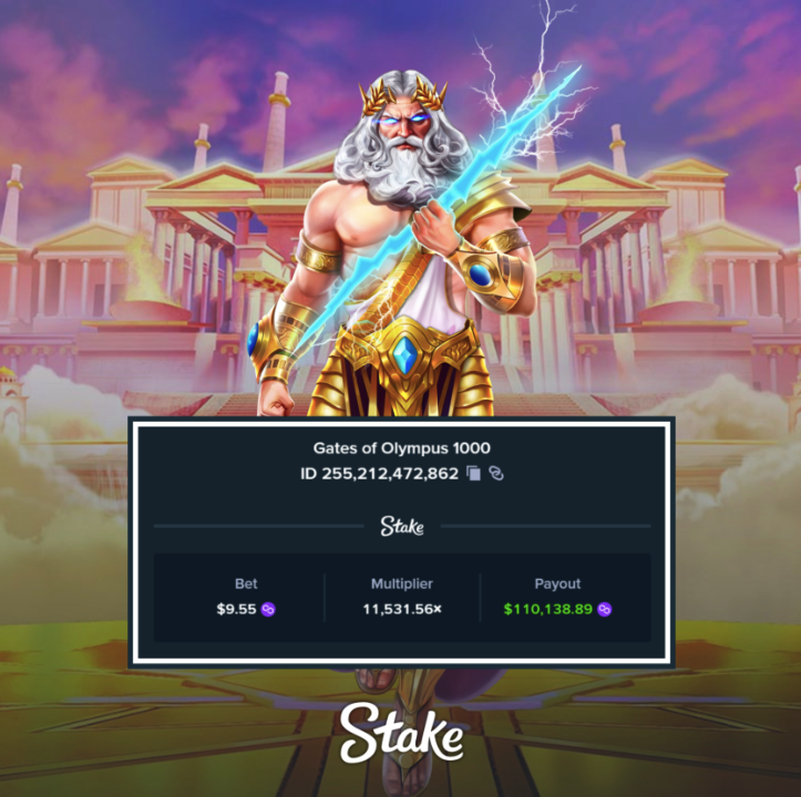 $110K Gates of Olympus 1000 Win at Stake Crypto Casino
