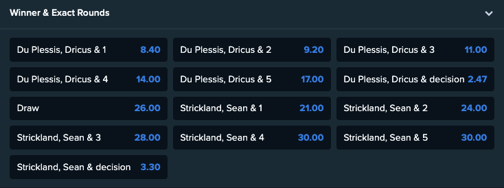 UFC 312 Du Plessis vs Strickland Betting Odds, Predictions & Stake ...