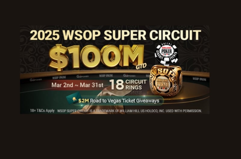 GGPoker WSOP Super Circuit to launch March 2