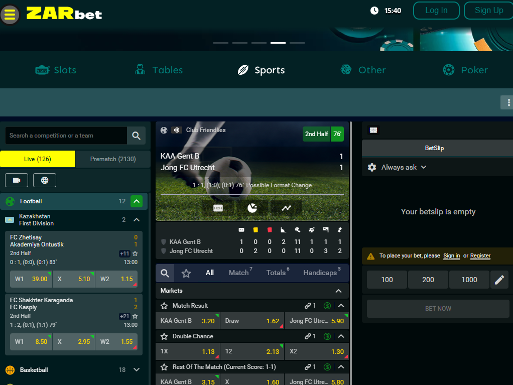 ZARbet Bonus Code BETS - Get 125% bonus up to R3750 + 25 free spins