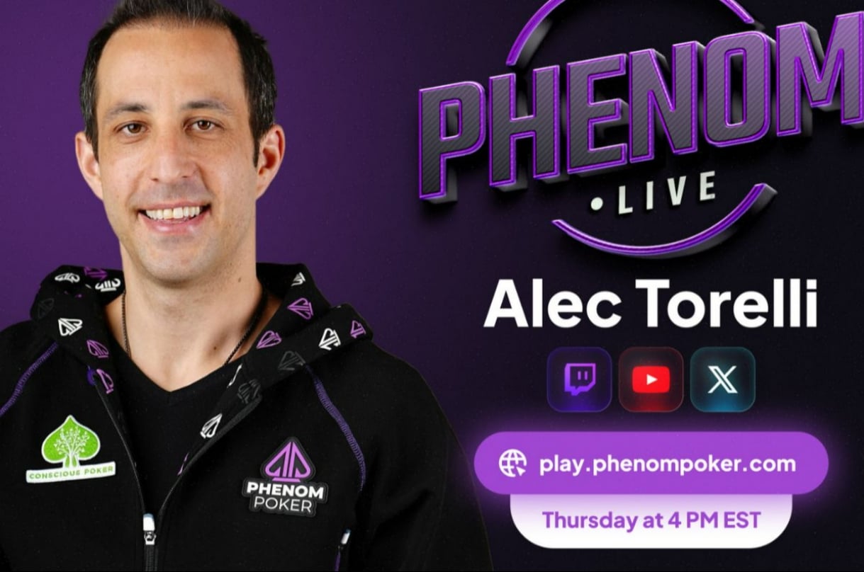 Phenom Poker Streams 1/2 NLH with Alec Torelli on December 4