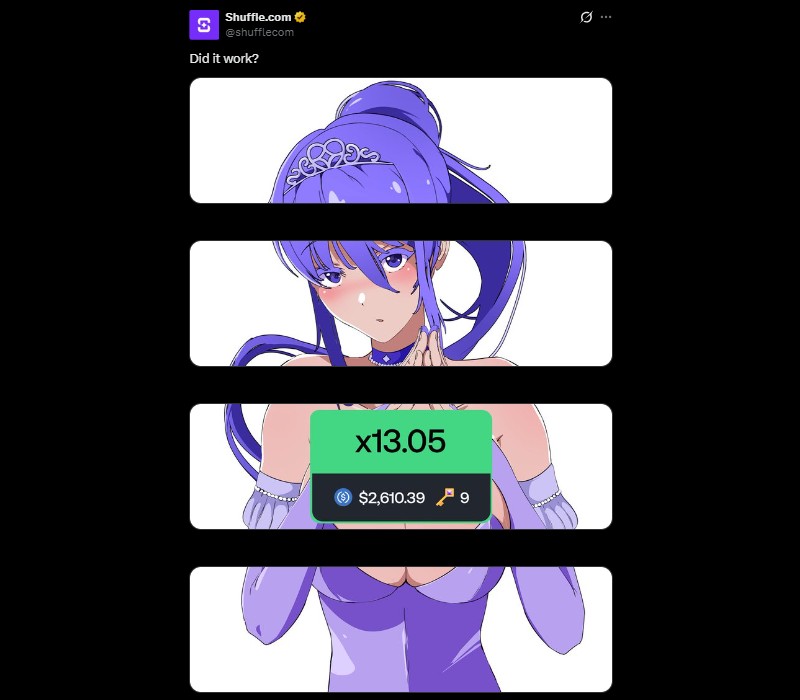 All Nine Keys Unlocked as Shuffle Player Scores $2,610 on Waifu Tower