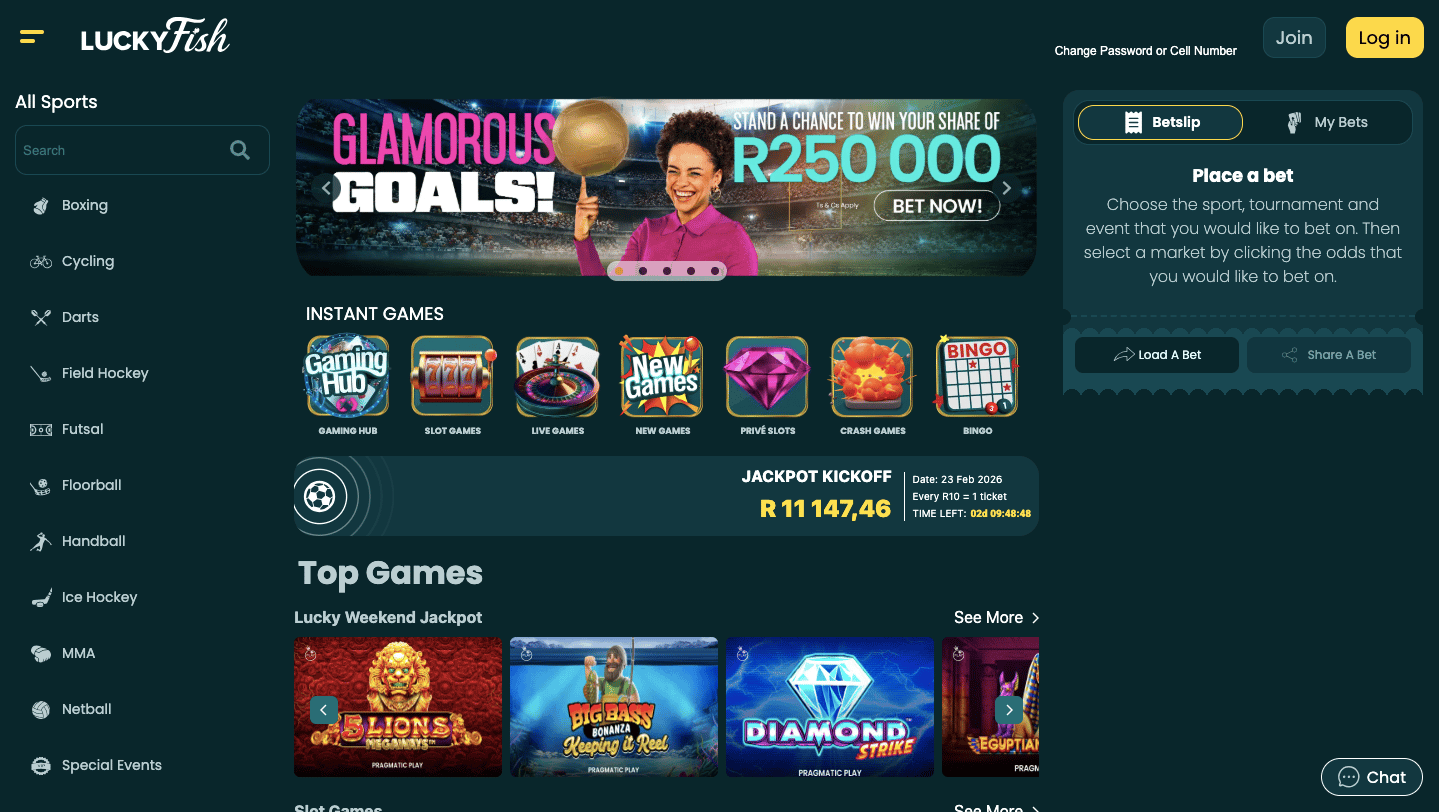 Lucky Fish Promo Code HUGE: Claim R50 No-Deposit Bonus + 25 Free Spins