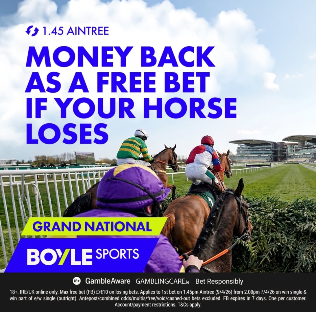 BOYLE Sports Offer | Money back if 2nd to the SP Fav during the 2026 ...