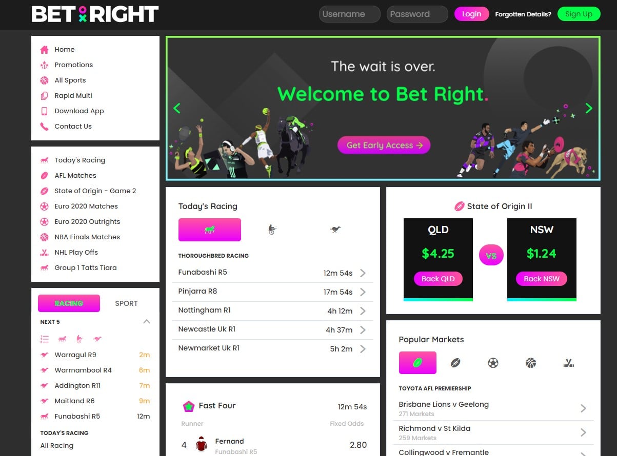 BetRight.com.au Code BETS - Top Australian horse racing betting site